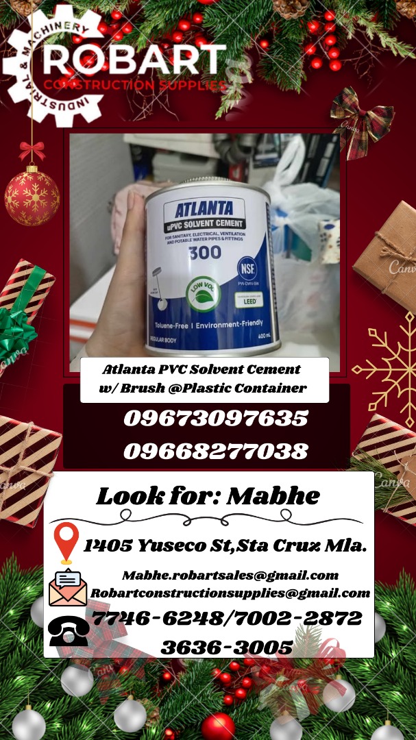 Atlanta PVC Solvent Cement w/ Brush @Plastic Container, Furniture ...