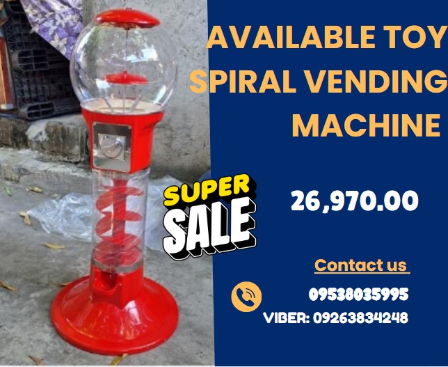AVAILABLE TOY SPIRAL VENDING MACHINE, Everything Else, Others on Carousell