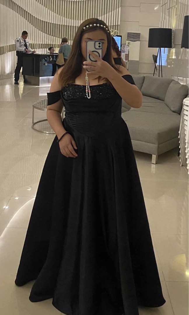 Black Long Gown for GALA/YEP, Women's Fashion, Dresses & Sets, Evening ...