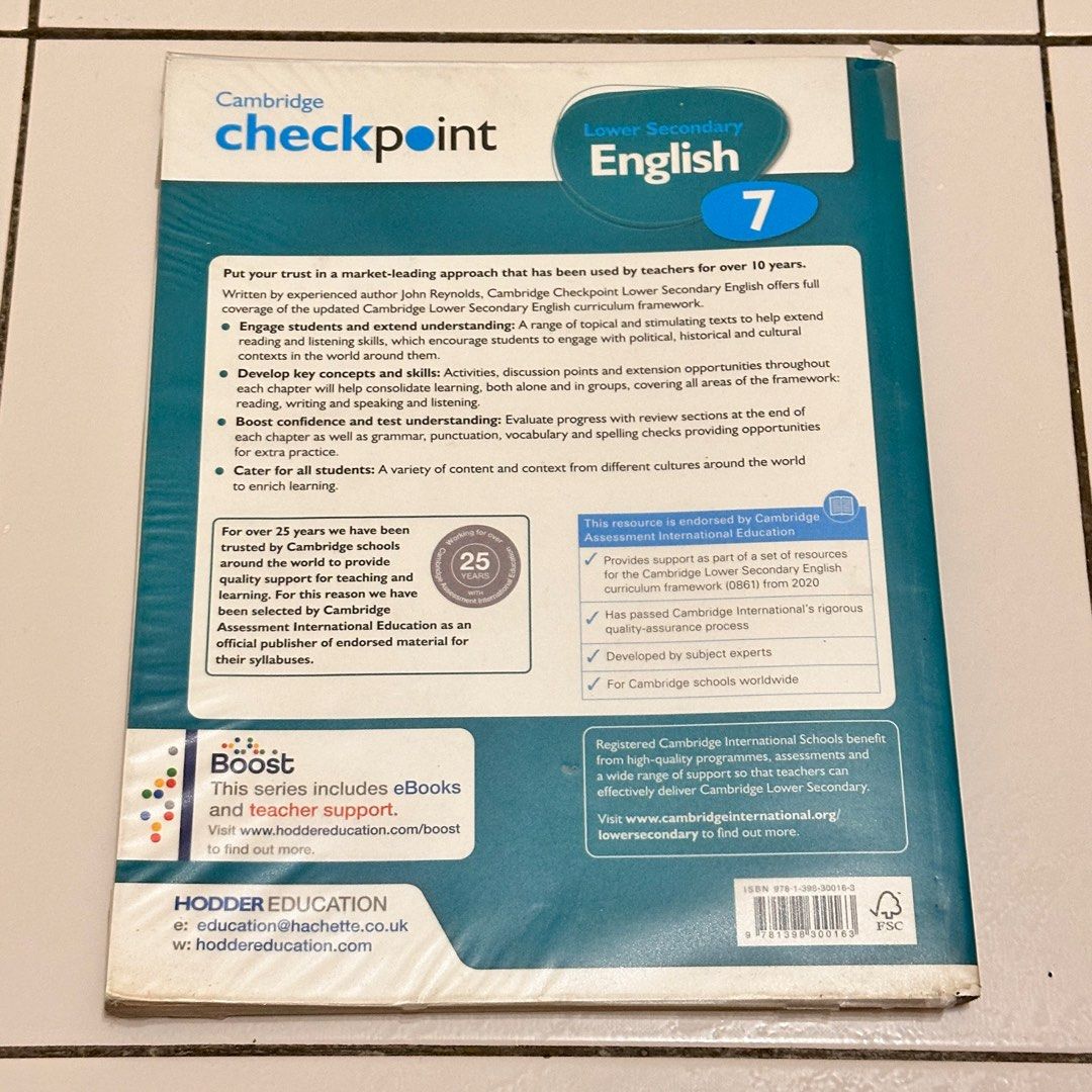 Cambridge Checkpoint Lower Secondary 7 (Third edition) ISBN 978-1-398 ...