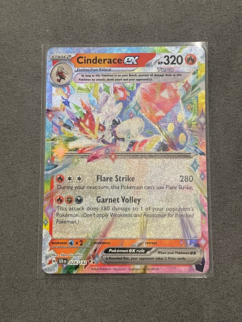 Cinderace EX (028/142) - Pokemon Stellar Crown (SCR), Hobbies & Toys ...