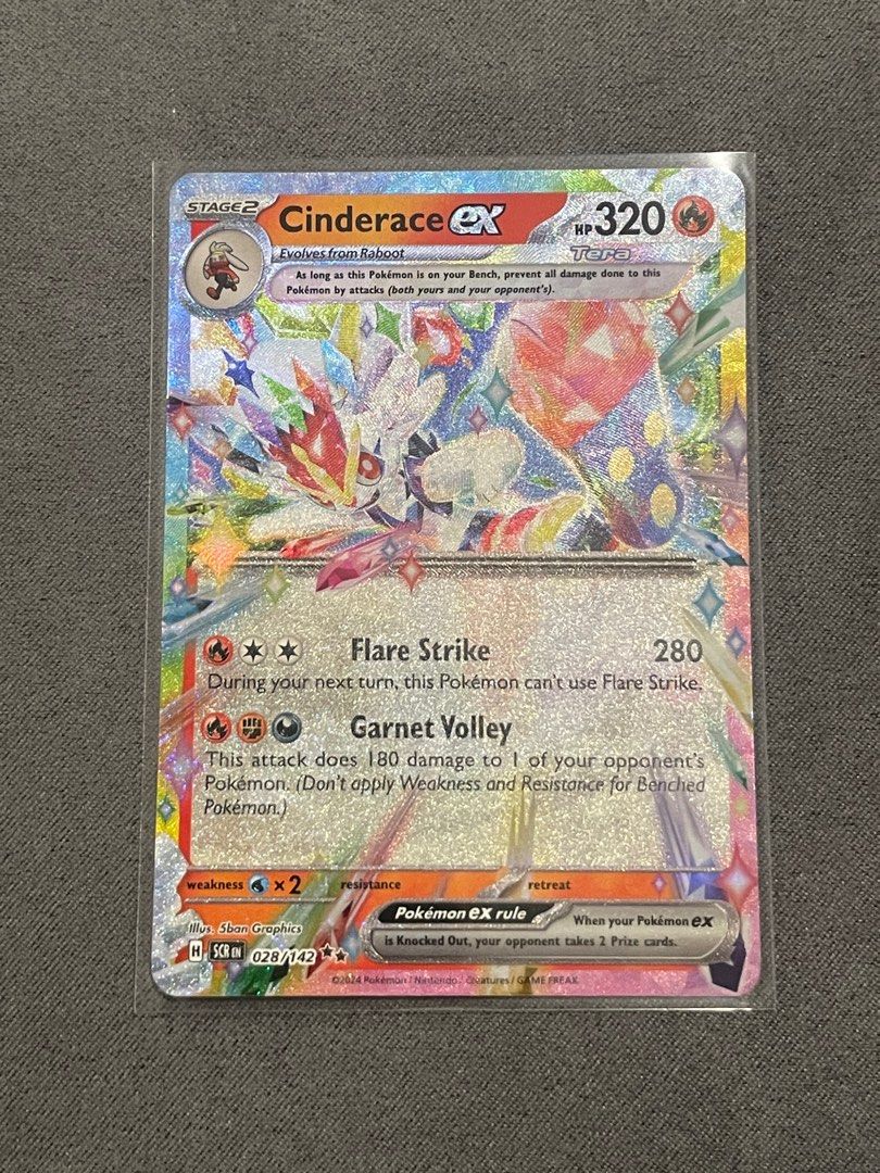 Cinderace EX (028/142) - Pokemon Stellar Crown (SCR), Hobbies & Toys ...