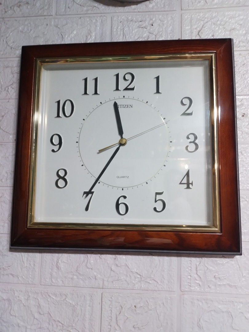 Citizen wood wall clock, Furniture & Home Living, Home Decor, Clocks on ...