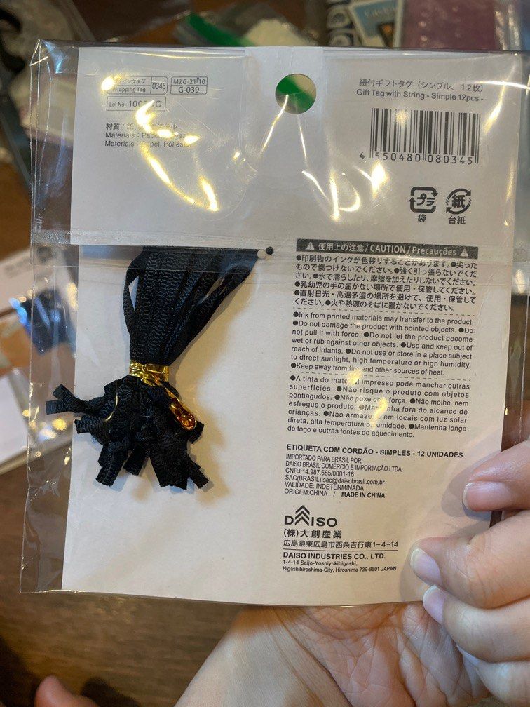 Daiso Wrapping Kit For You 12 pieces of Gift Tags [BRAND NEW], Hobbies ...