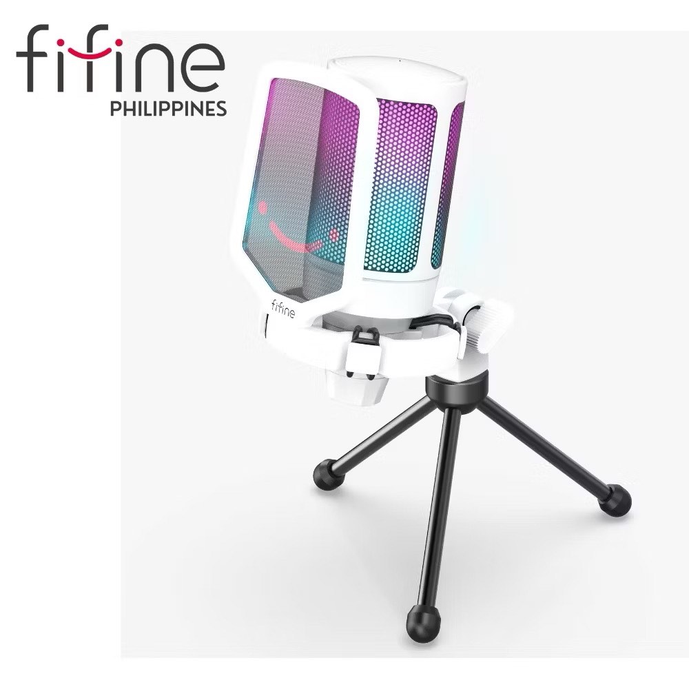 FIFINE A6V Ampligame A6V RGB USB Microphone Gaming Microphone and ...