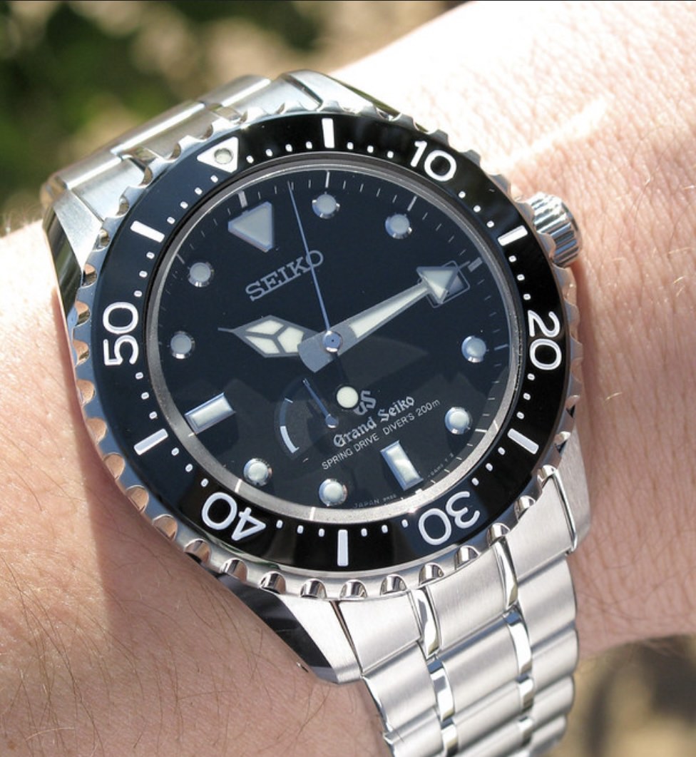 Grand Seiko Spring Drive Diver SBGA029 Double logo black, Luxury ...