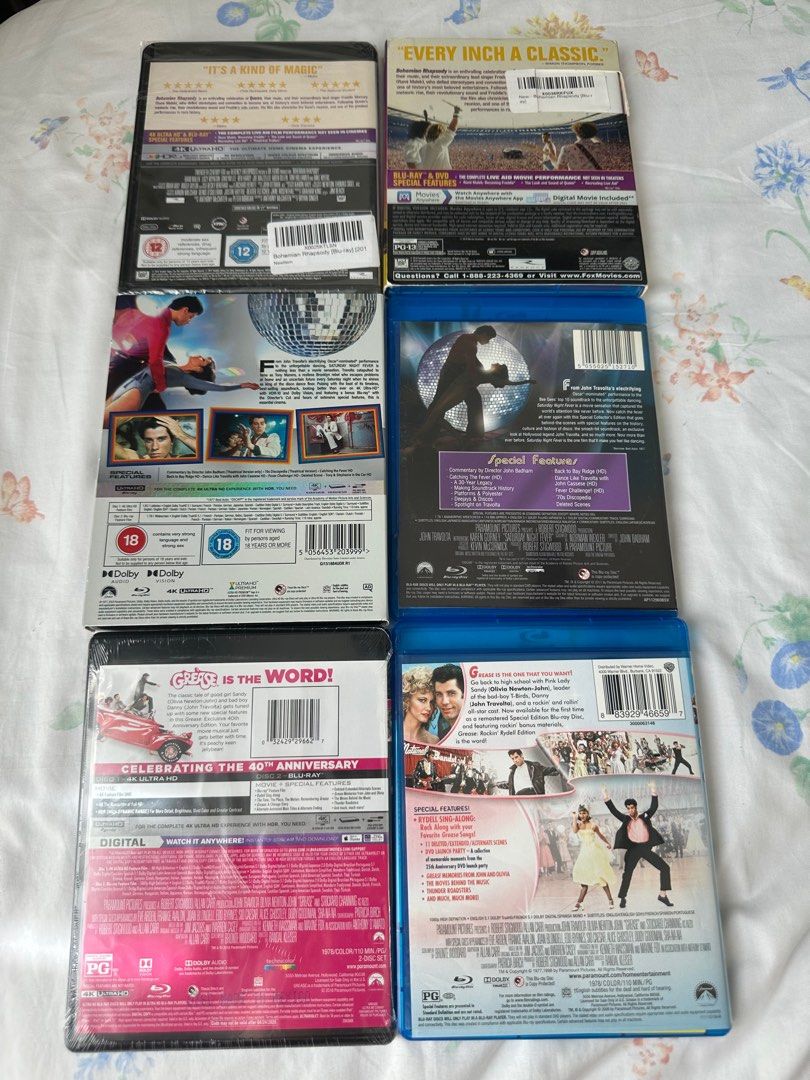 Grease, Saturday Night Fever & Bohemian Rhapsody in 4K Ultra HD and Blu ...