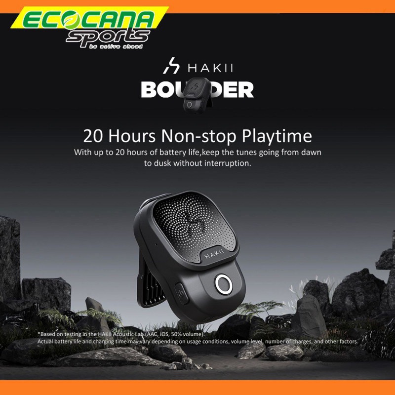 Hakii Boulder Mini Magnetic Clip-On Outdoor Speaker with Bluetooth Mic, Audio, Portable Audio ...