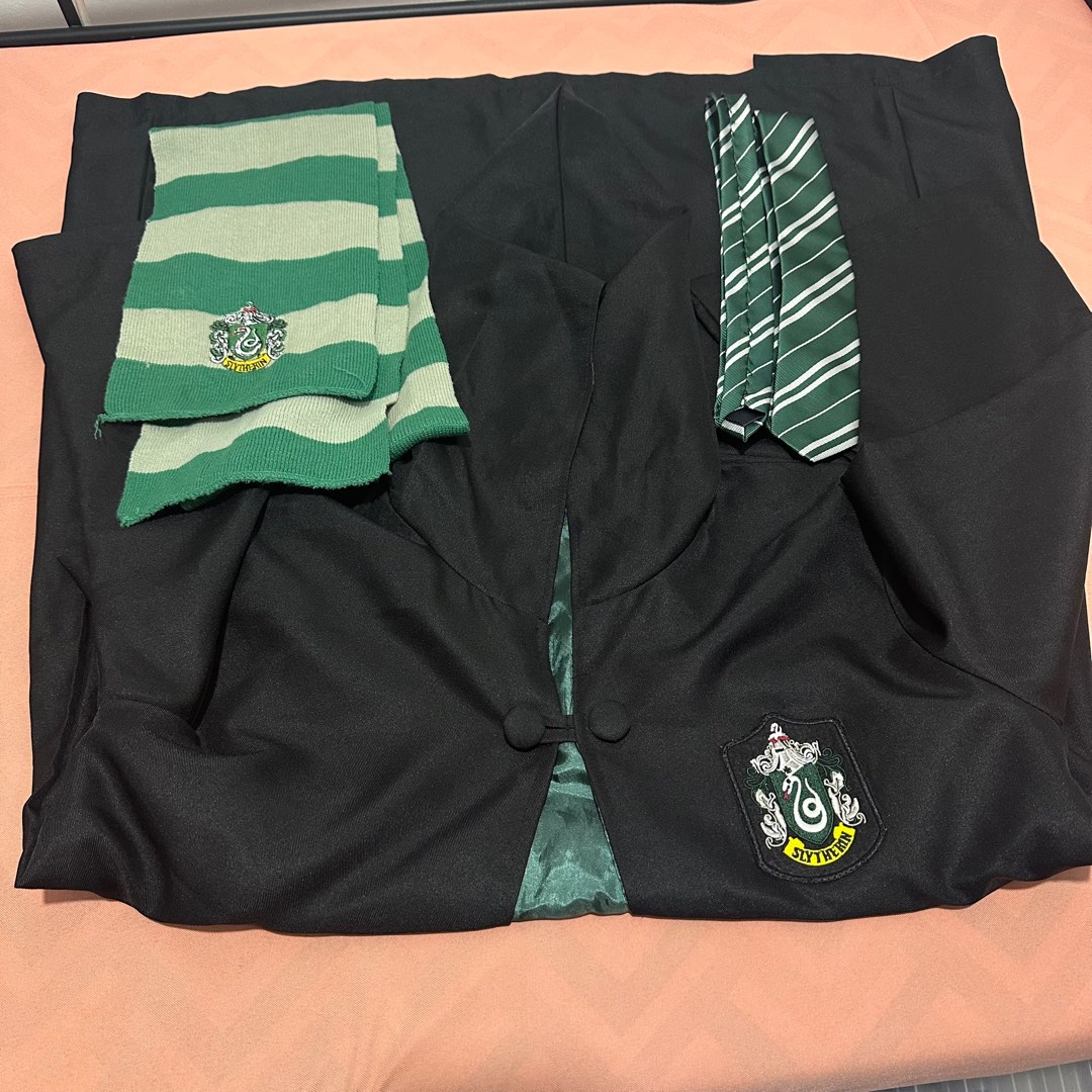 Harry Potter Slytherin Costume Cosplay Set, Men's Fashion, Coats ...