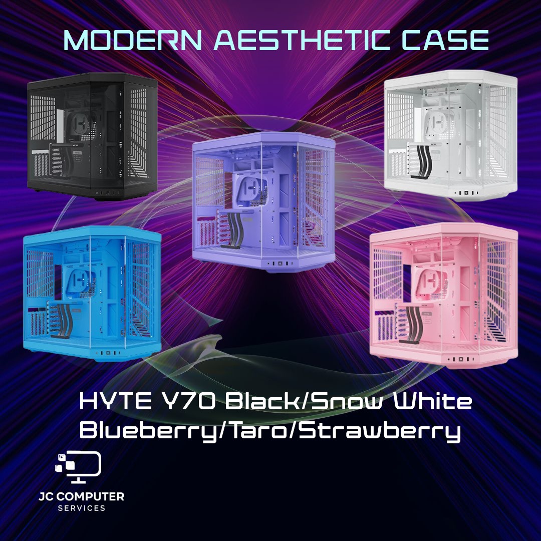 HYTE Y70 Black Snow White Blueberry Taro Blueberry PC Computer Desktop ...