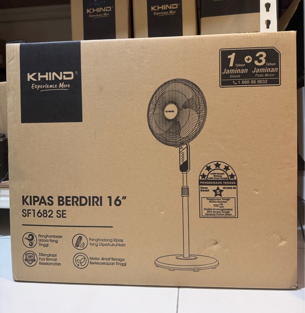 Khind Stand Fan SF1682 Se, Furniture & Home Living, Lighting & Fans ...