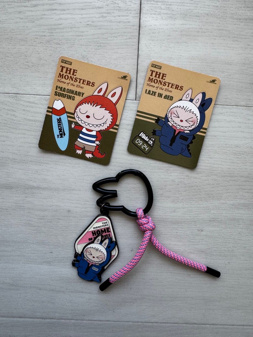 Labubu metal keychain key ring, Hobbies & Toys, Toys & Games on Carousell