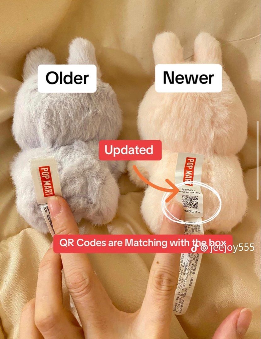 Labubu V2 OLD BATCH (fabric tag), Hobbies & Toys, Toys & Games on Carousell