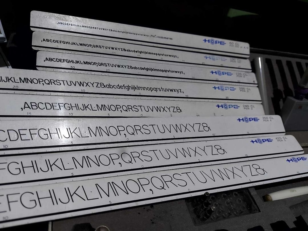 Leroy Lettering Template ( BRAND: HOPE), Hobbies & Toys, Stationary ...