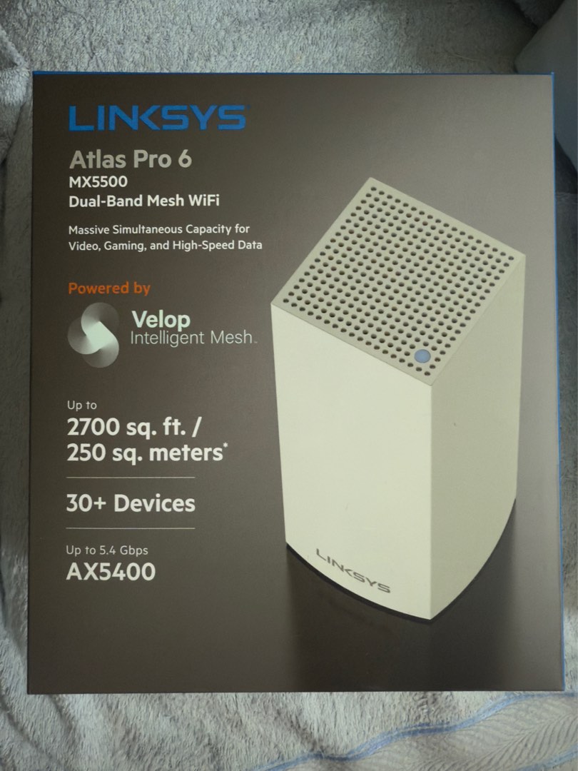 Linksys Atlas Pro 6 MX5500 Dual Band Mesh Wifi Wifi 6, 電腦＆科技, 電腦周邊及配件 ...