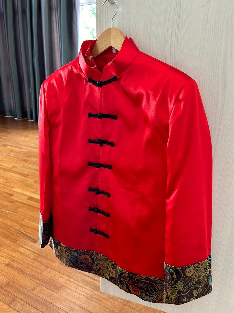 Men Chinese Traditional Mandarin Collar Tang Costume, Men's Fashion ...