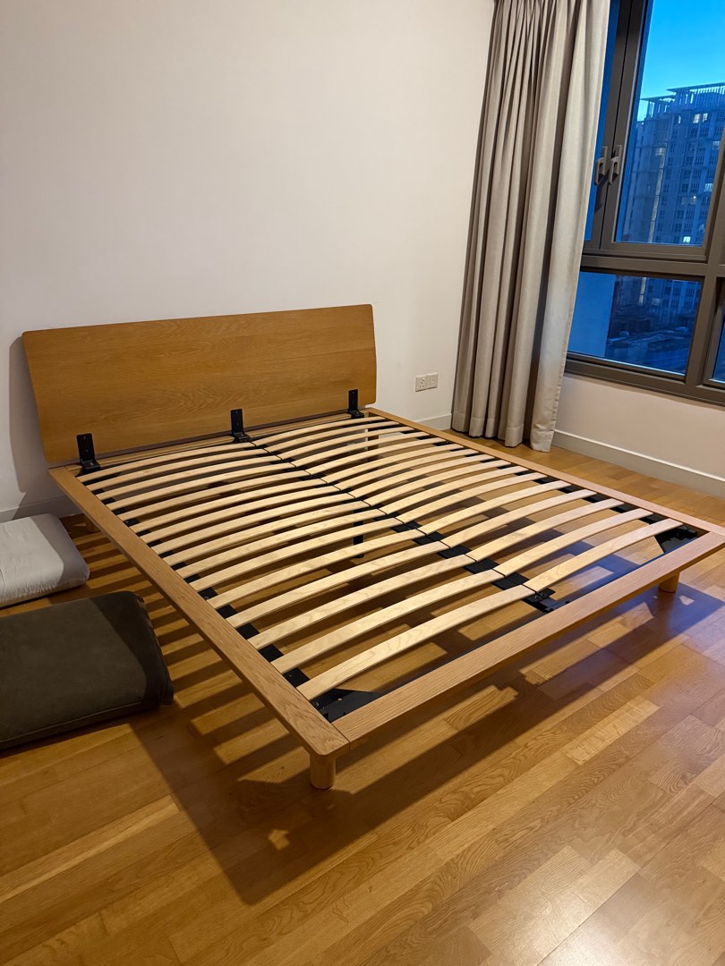 muji bed frame - queen size, Furniture & Home Living, Furniture, Bed ...