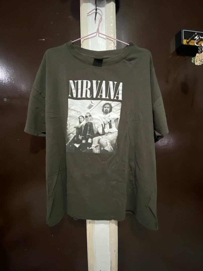Nirvana Cotton On oversized style, Women's Fashion, Tops, Shirts on Carousell