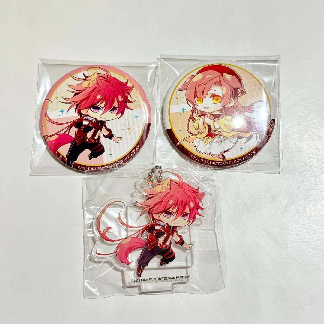 ON HAND Radiant Tale Vilio set chibi acrylic stand with can badge otome ...