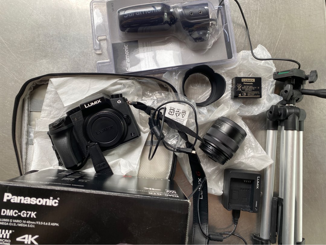 PANASONIC LUMIX G7 4K Mirrorless with MIC and BAG, Photography, Cameras ...