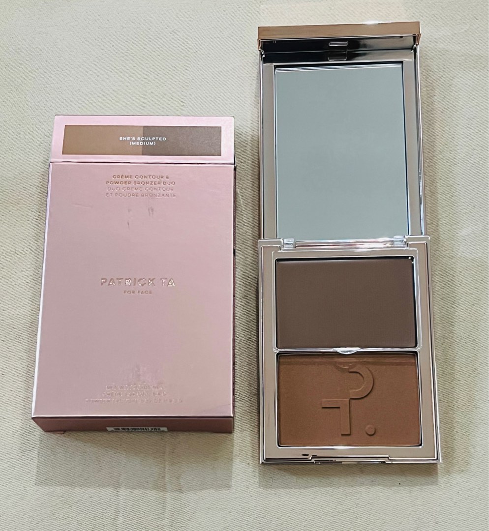 PATRICK TA CREME CONTOUR POWDER BRONZER DUO, Beauty & Personal Care ...