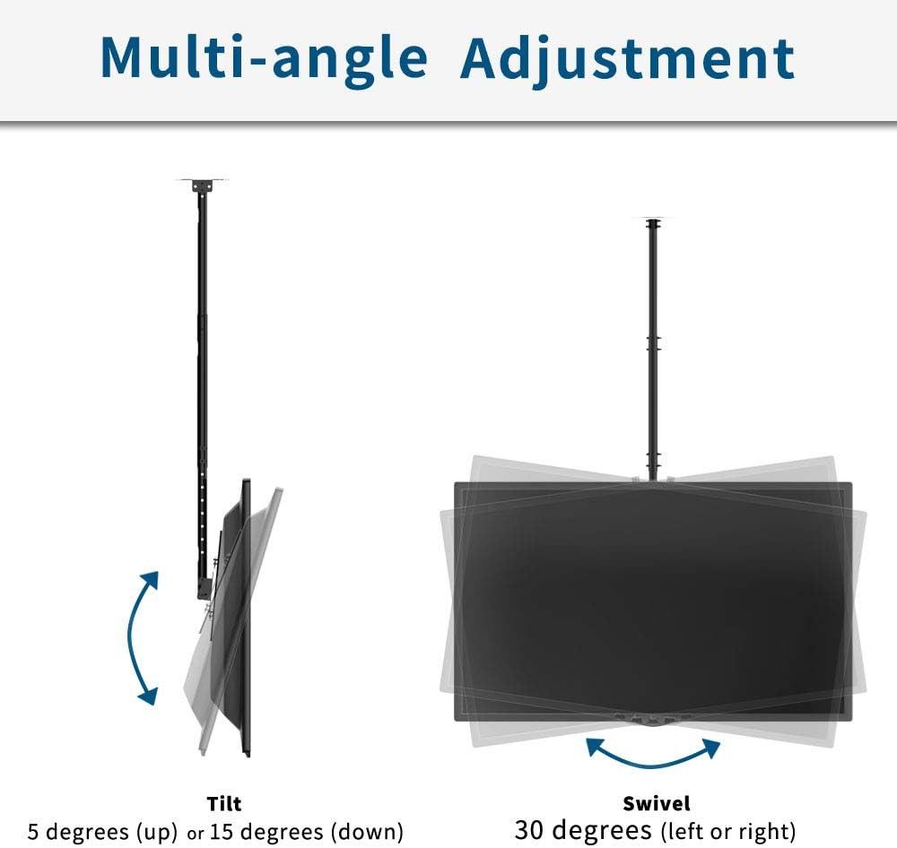 Zeno T750 32"-80" Ceiling Wall TV Mount Flat Screen Displays, Hanging ...