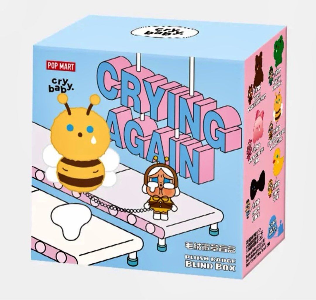 POP MART CRY BABY - CRYING AGAIN (Plush Badge - WHAT A FROG), Hobbies ...