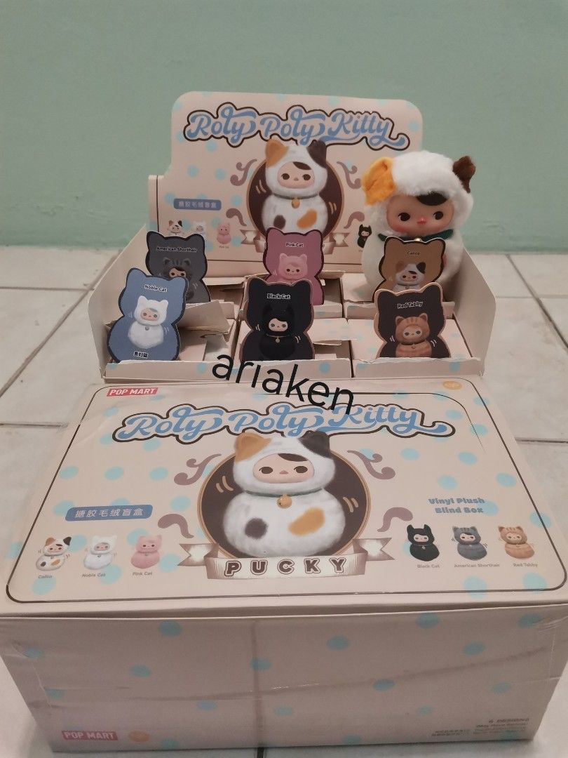 Pucky roly poly kitty cat 100% original from popmart, Hobbies & Toys ...