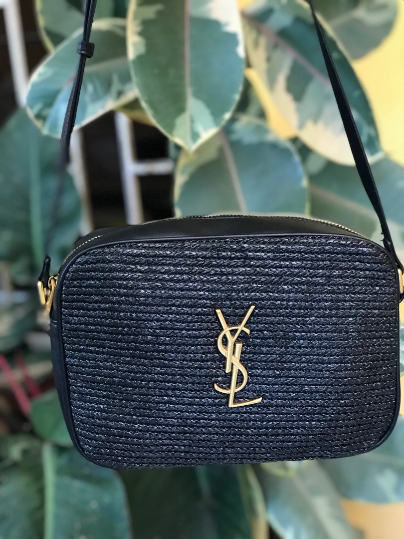 RAFFIA WOVEN LEATHER CAMERA BAG, Women's Fashion, Bags & Wallets, Cross ...