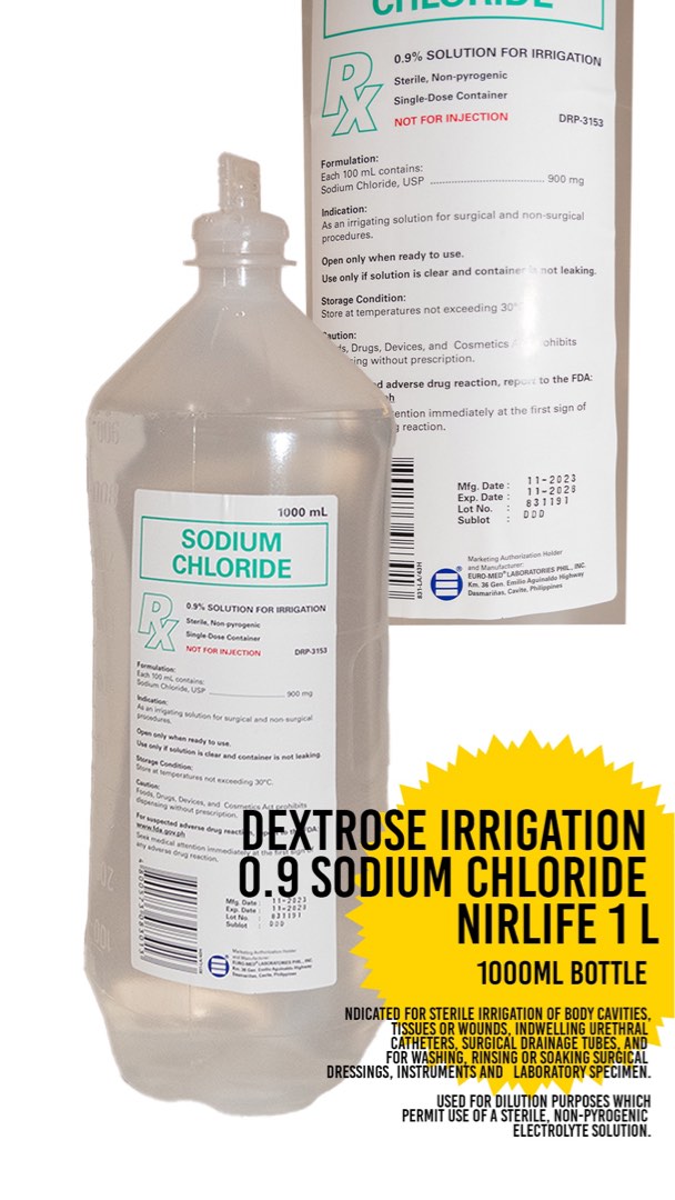 -SEALED- Sodium Chloride Dextrose Irrigation (0.9% NaCL) Box of 12 ...