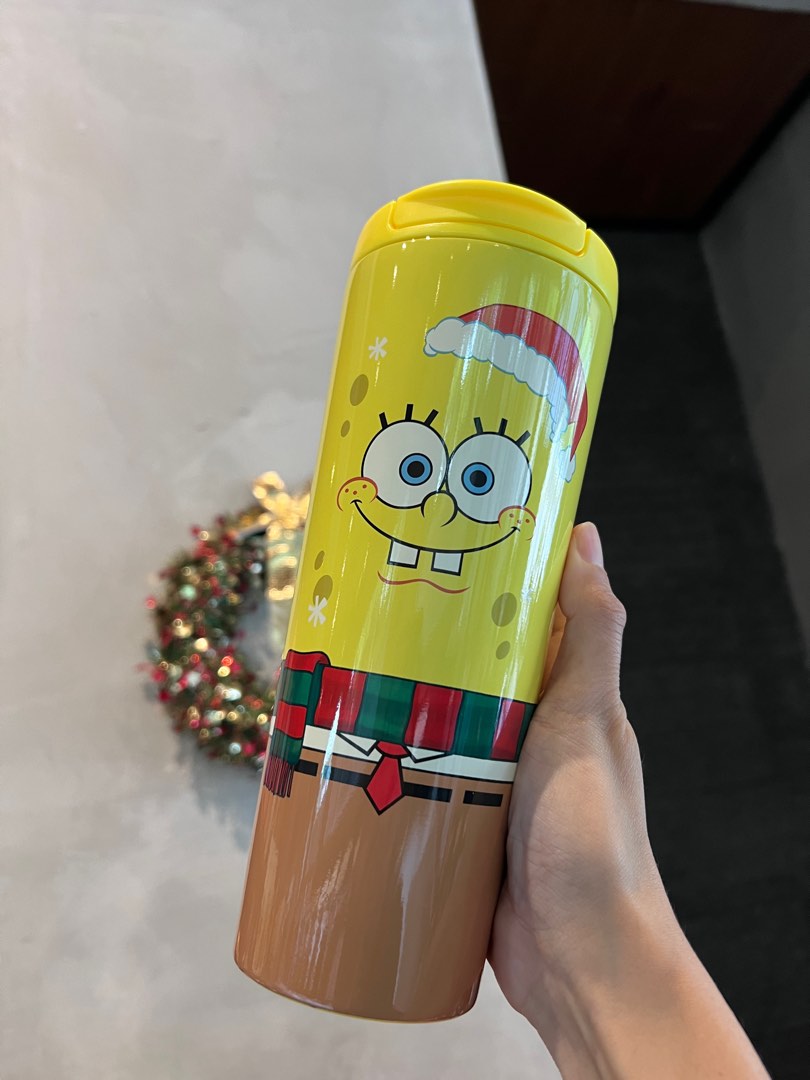 Starbucks x SpongeBob Yellow Tumbler, Desain & Kerajinan Tangan ...