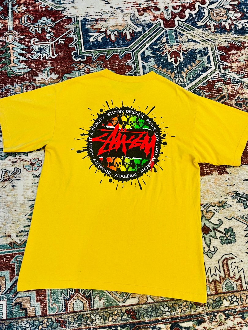 Stussy rasta skull, Men's Fashion, Activewear on Carousell