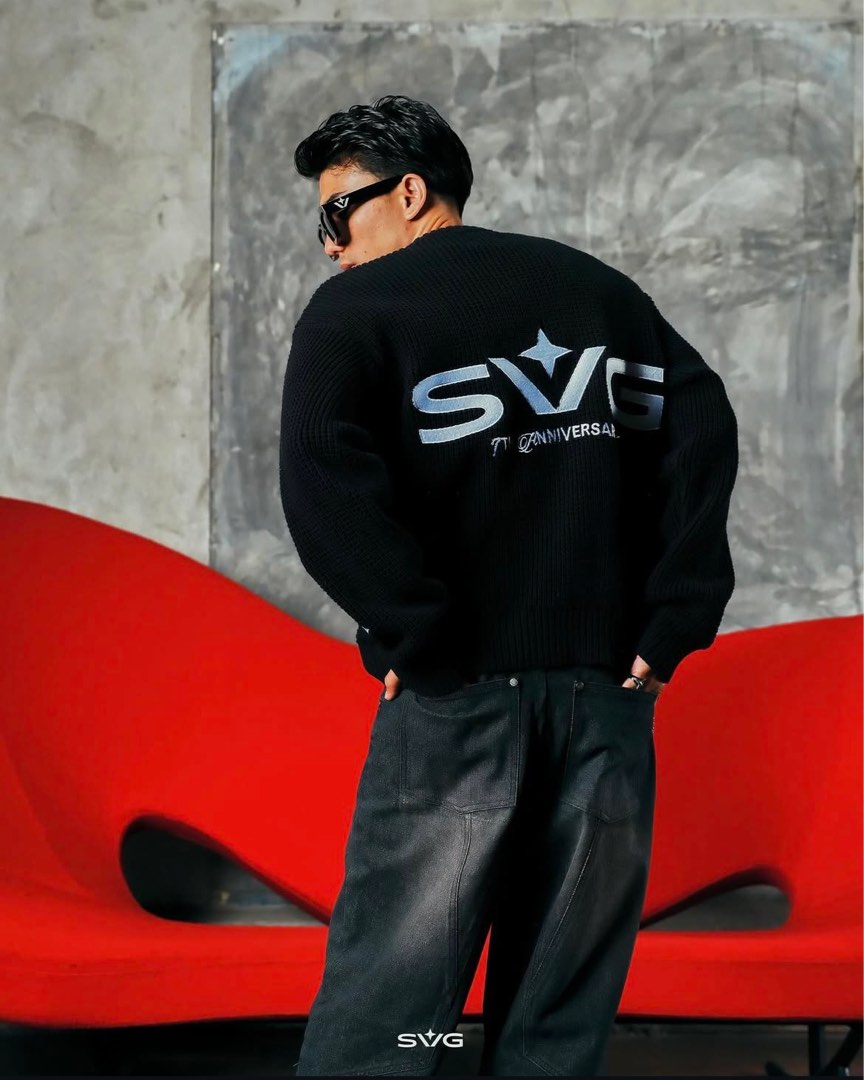 SVG Waffle Knitwear, Men's Fashion, Tops & Sets, Hoodies on Carousell