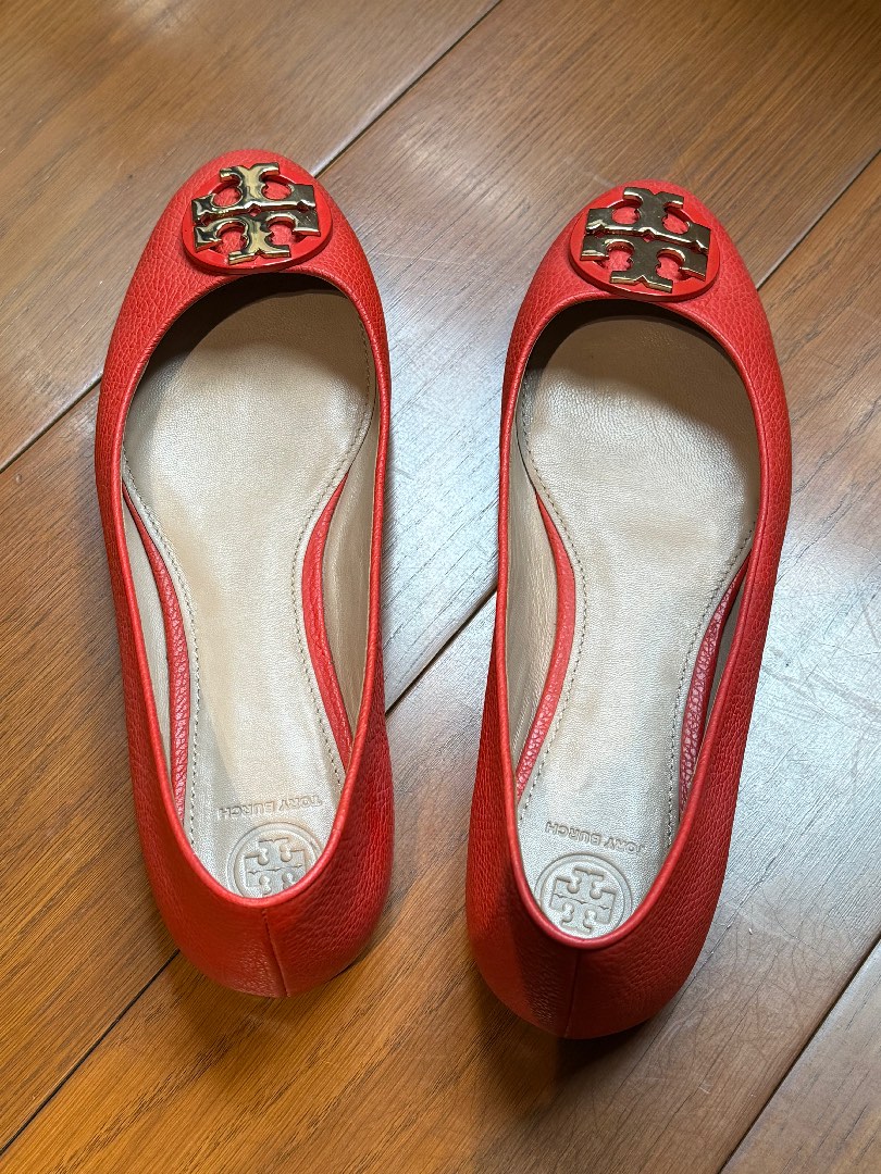 Tory Burch Reva Claire Ballet Flats 41, Women's Fashion, Footwear ...
