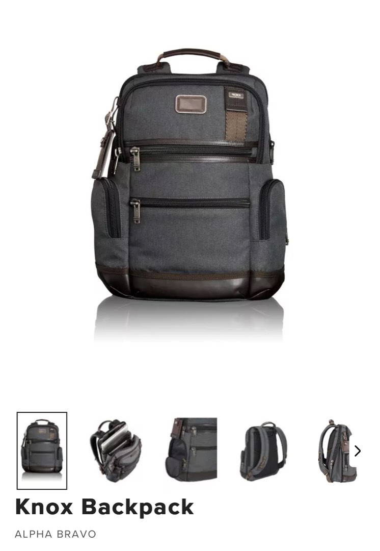 Tumi Knox Backpack, Men's Fashion, Bags, Backpacks on Carousell