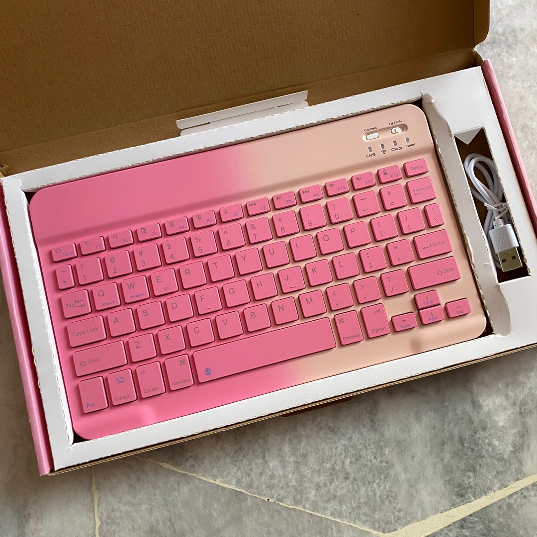 Typo Ombre Pink Wireless Keyboard, Computers & Tech, Parts ...