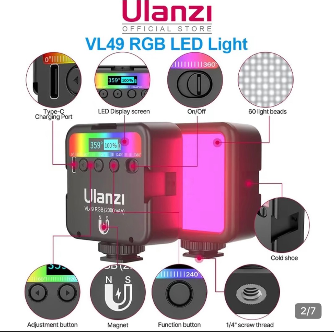 Ulanzi Mini LED lighting studio, Photography, Photography Accessories ...