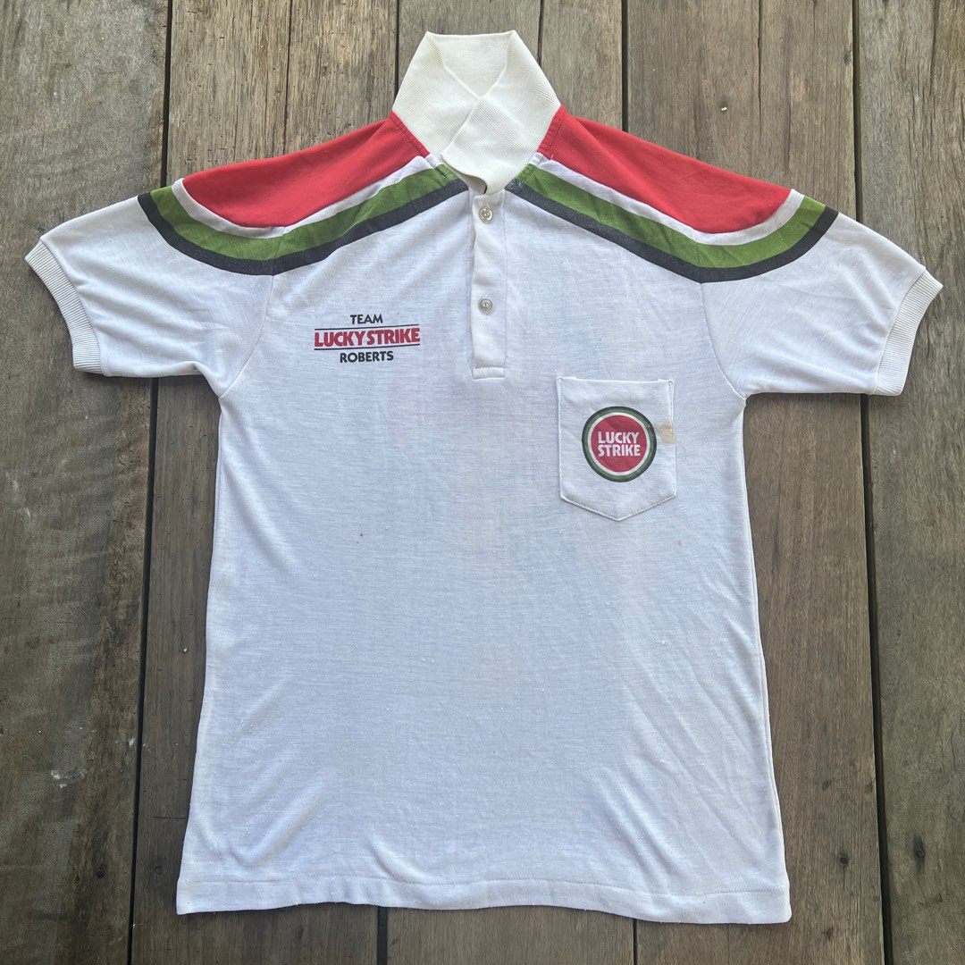 Vintage Team Lucky Strike Roberts Permotoran T-shirt, Men's Fashion ...