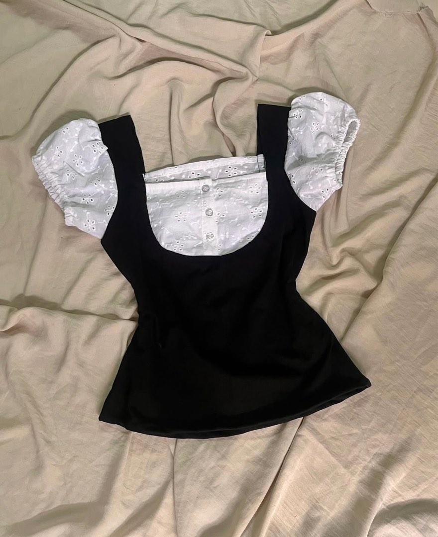 Y2k Vintage Coquette Lolita Shojo Blouse Shirt, Women's Fashion, Tops ...