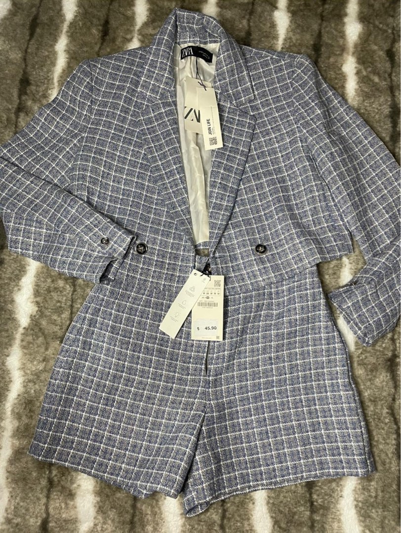 Zara tweed set, Women's Fashion, Dresses & Sets, Sets or Coordinates on ...