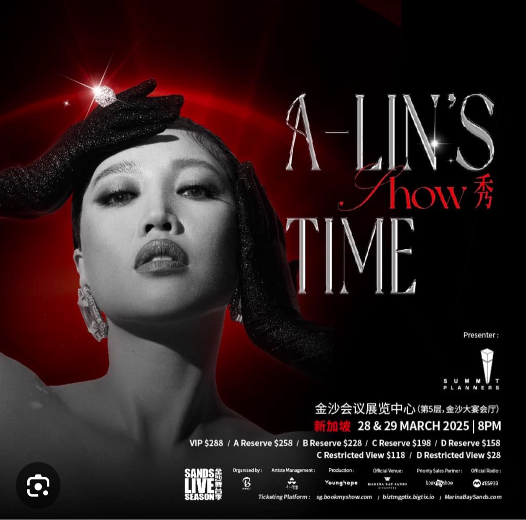 A Lin Show Time Concert 29/3/2025, Tickets & Vouchers, Event Tickets on Carousell