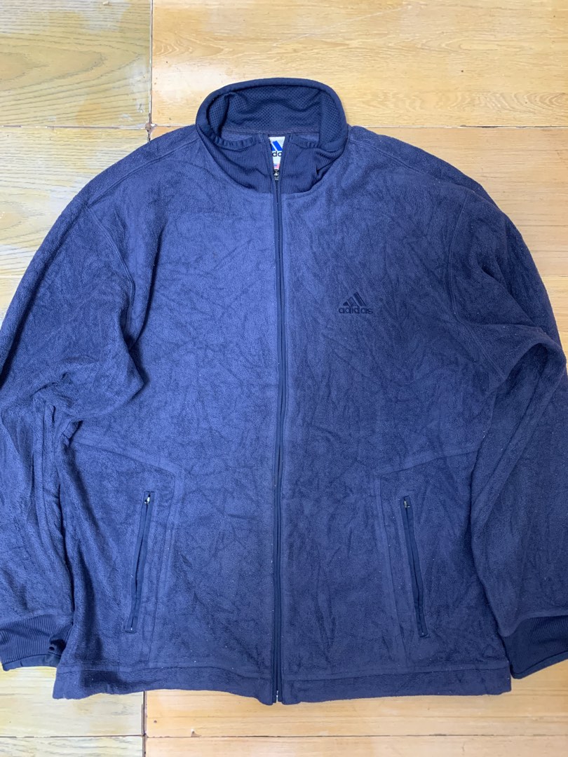 Adidas Fleece Jacket Vintage, Men's Fashion, Activewear on Carousell
