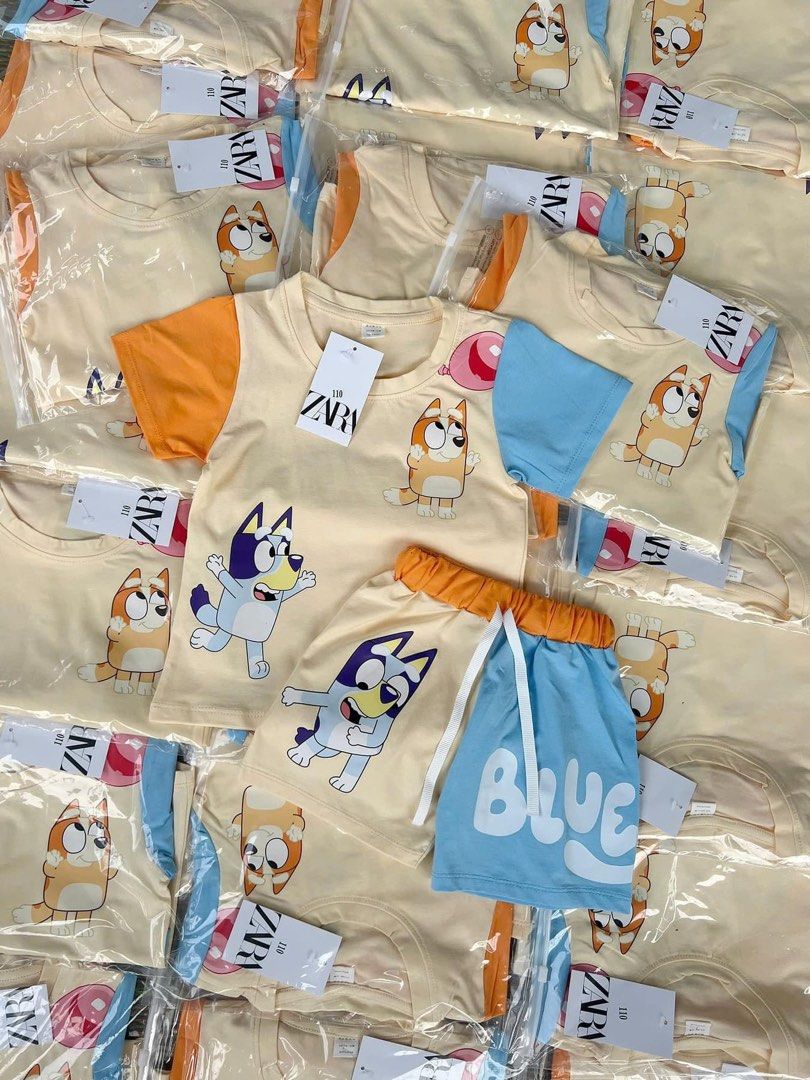 BLUEY Colorblock Terno with Cap, Babies & Kids, Babies & Kids Fashion ...