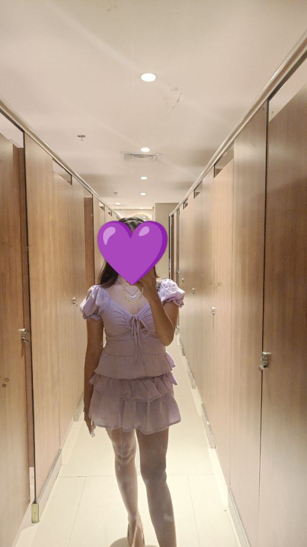 BSCO Violet Coordinates Puff Sleeve & Mini Skirt, Women's Fashion ...