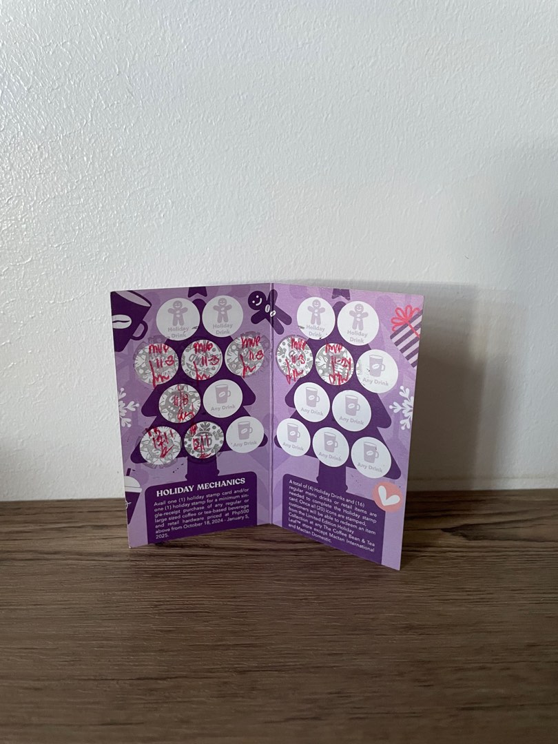 CBTL Stamp Card 2024 Holiday Collection, Everything Else, Others on ...