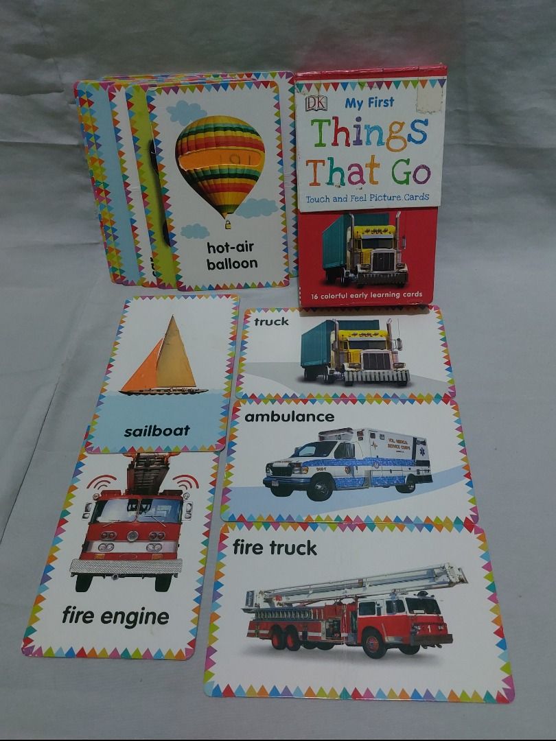 DK My First Things That Go Touch and Feel Picture Cards, Hobbies & Toys ...
