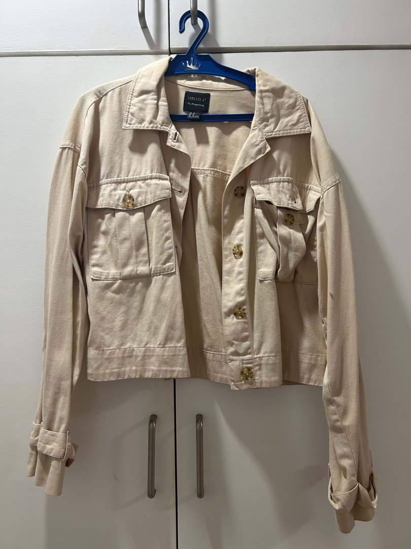 F21 Flesh Nude Jacket, Women's Fashion, Coats, Jackets and Outerwear on ...