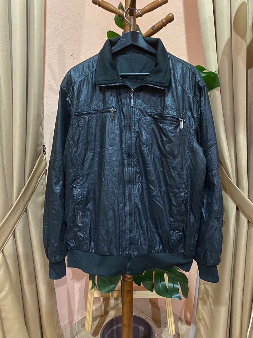 Giorgio Armani All Black Jacket, Men's Fashion, Coats, Jackets and ...