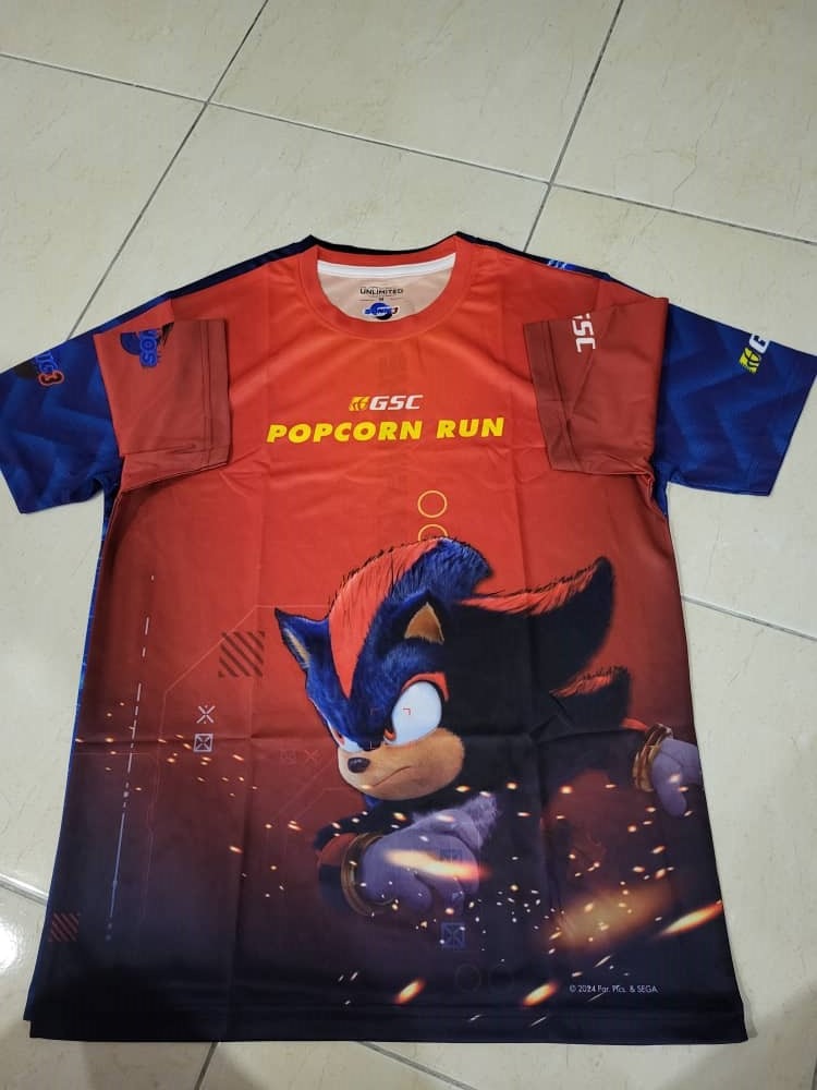 GSC Sonic Shadow shirt (L) + Medal, Men's Fashion, Tops & Sets, Tshirts ...