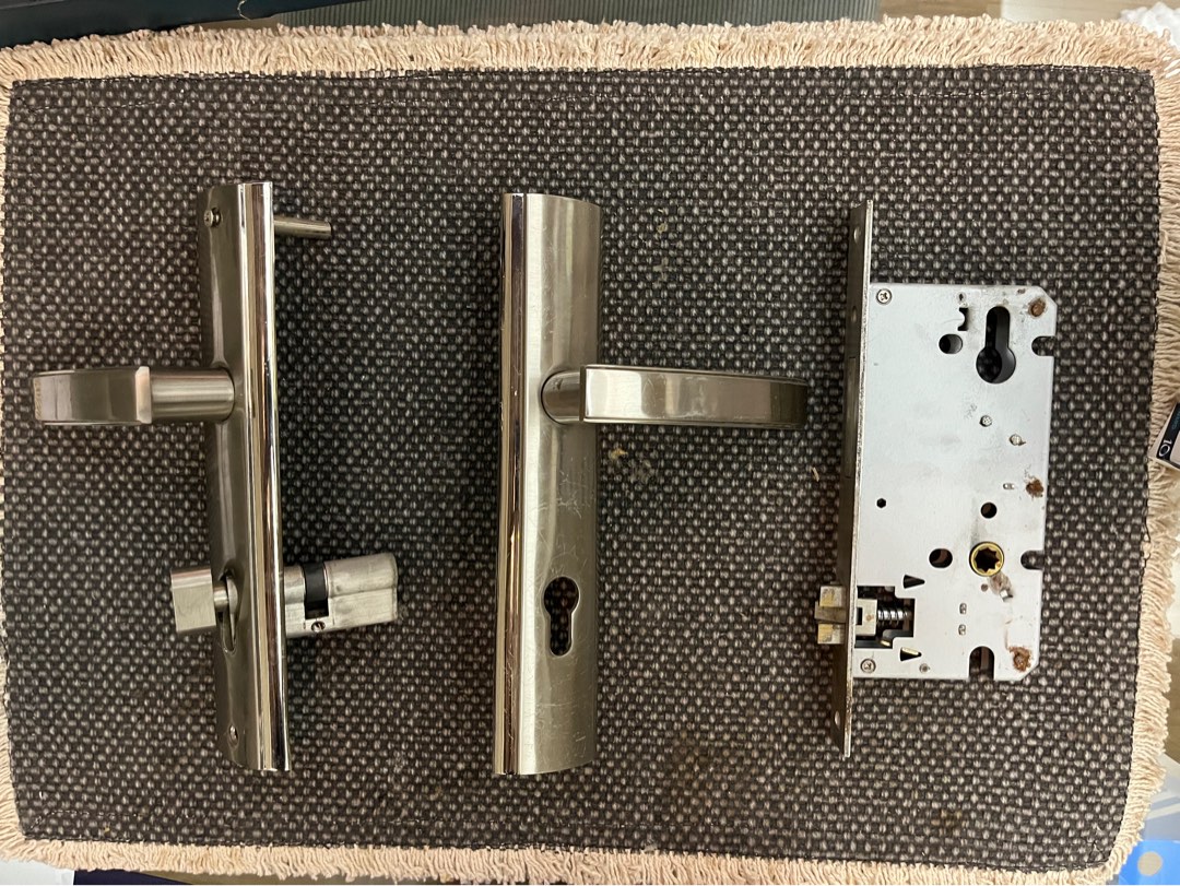 Hafele Mortise Lock with Lever Handle Set, Furniture & Home Living ...